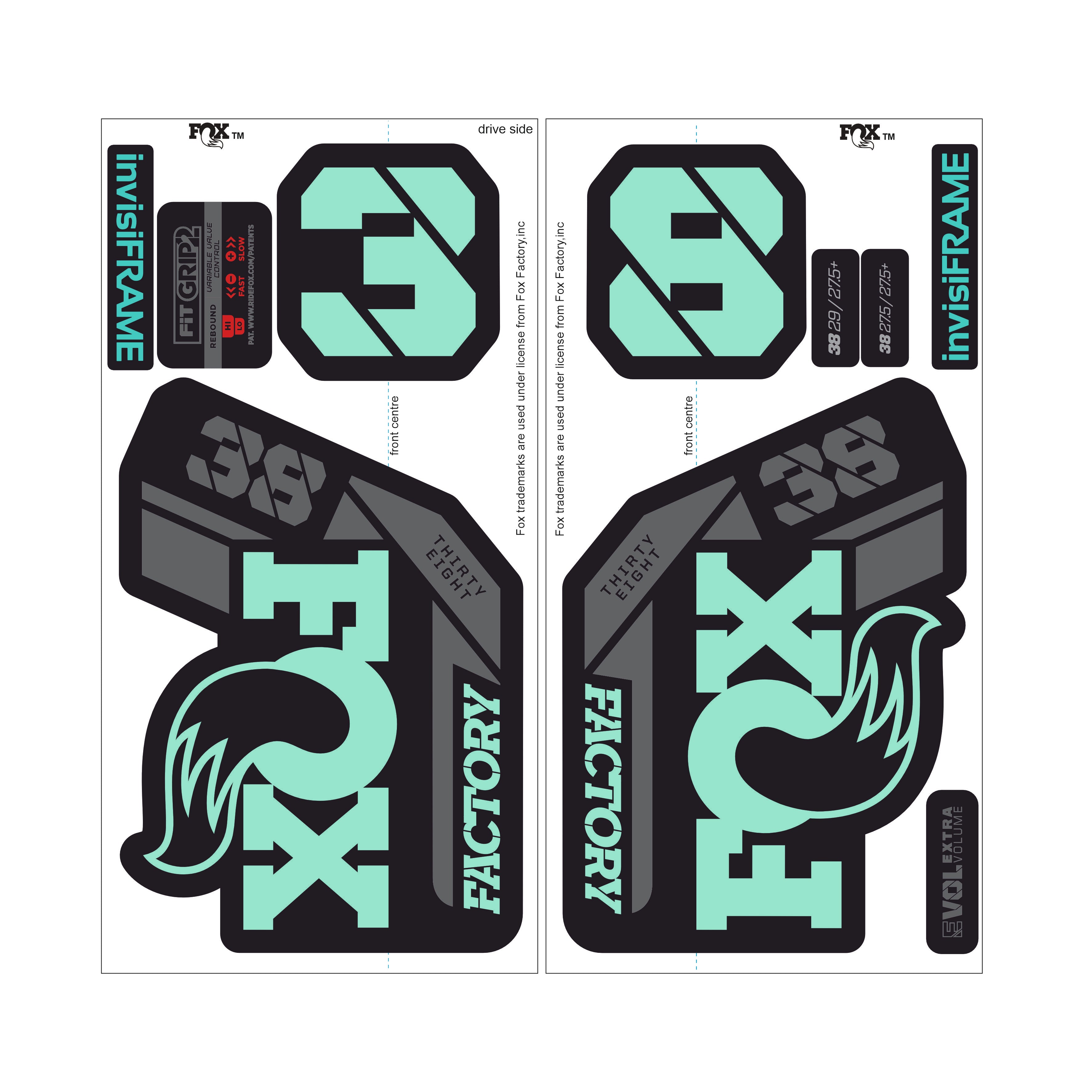 Fox 38 Factory 2021 Decals | invisiFRAME Custom Decals – invisiframe