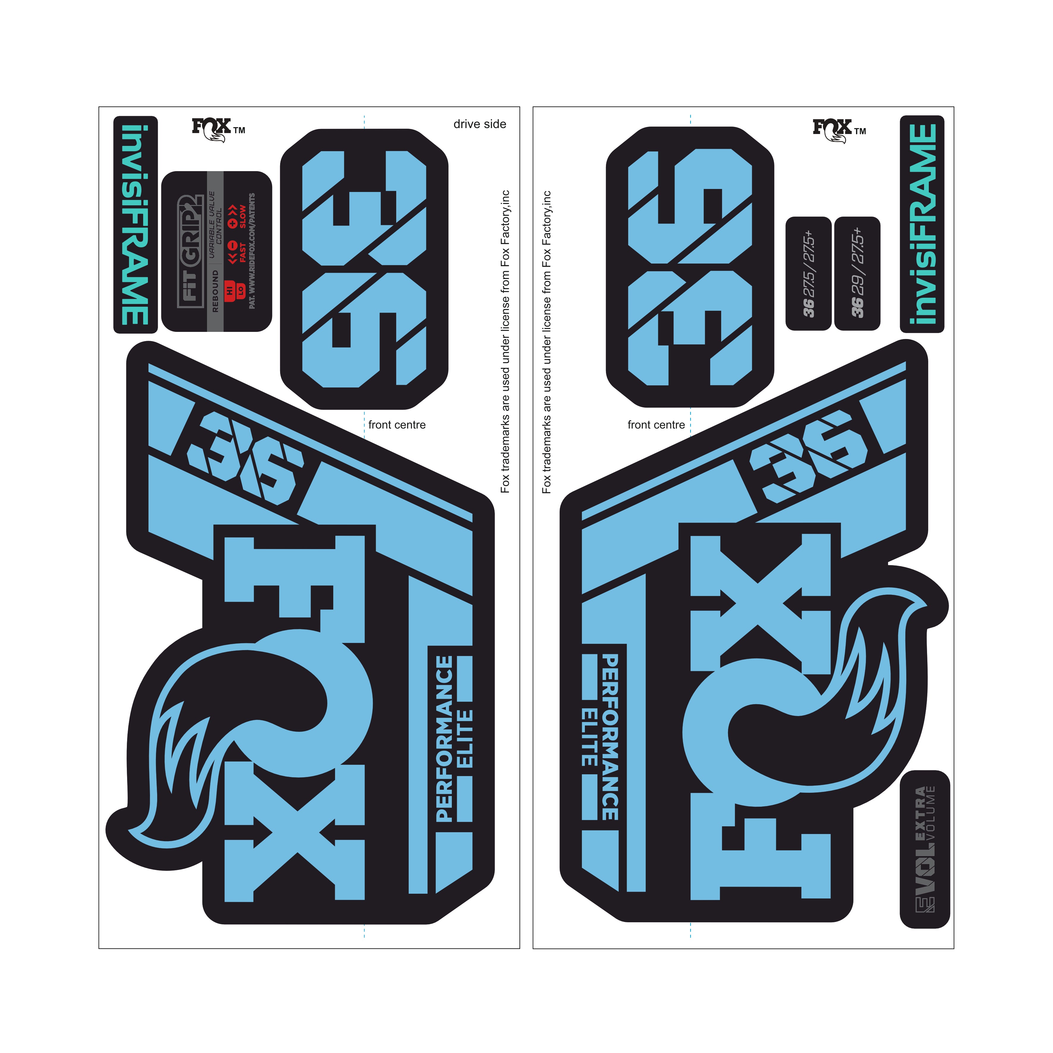 Fox 36 Performance Elite 2021 Decals – invisiframe