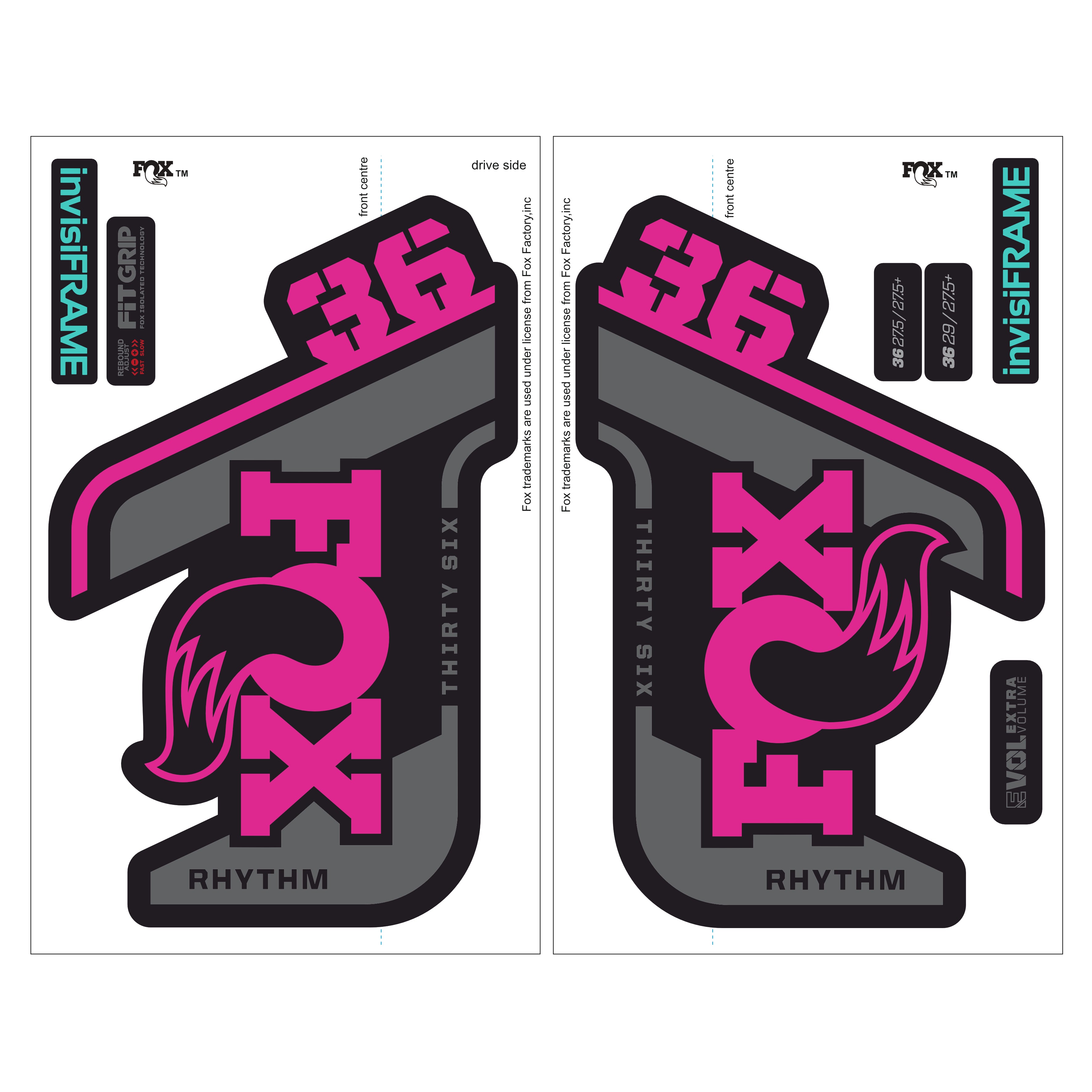 Fox 36 Rhythm 2021 decals – invisiframe